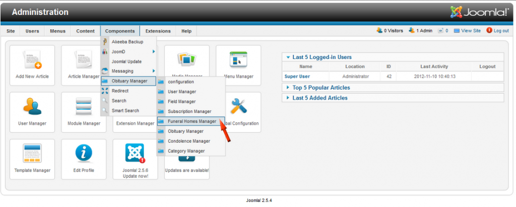 How to add Funeral homes using Obituary Manager
